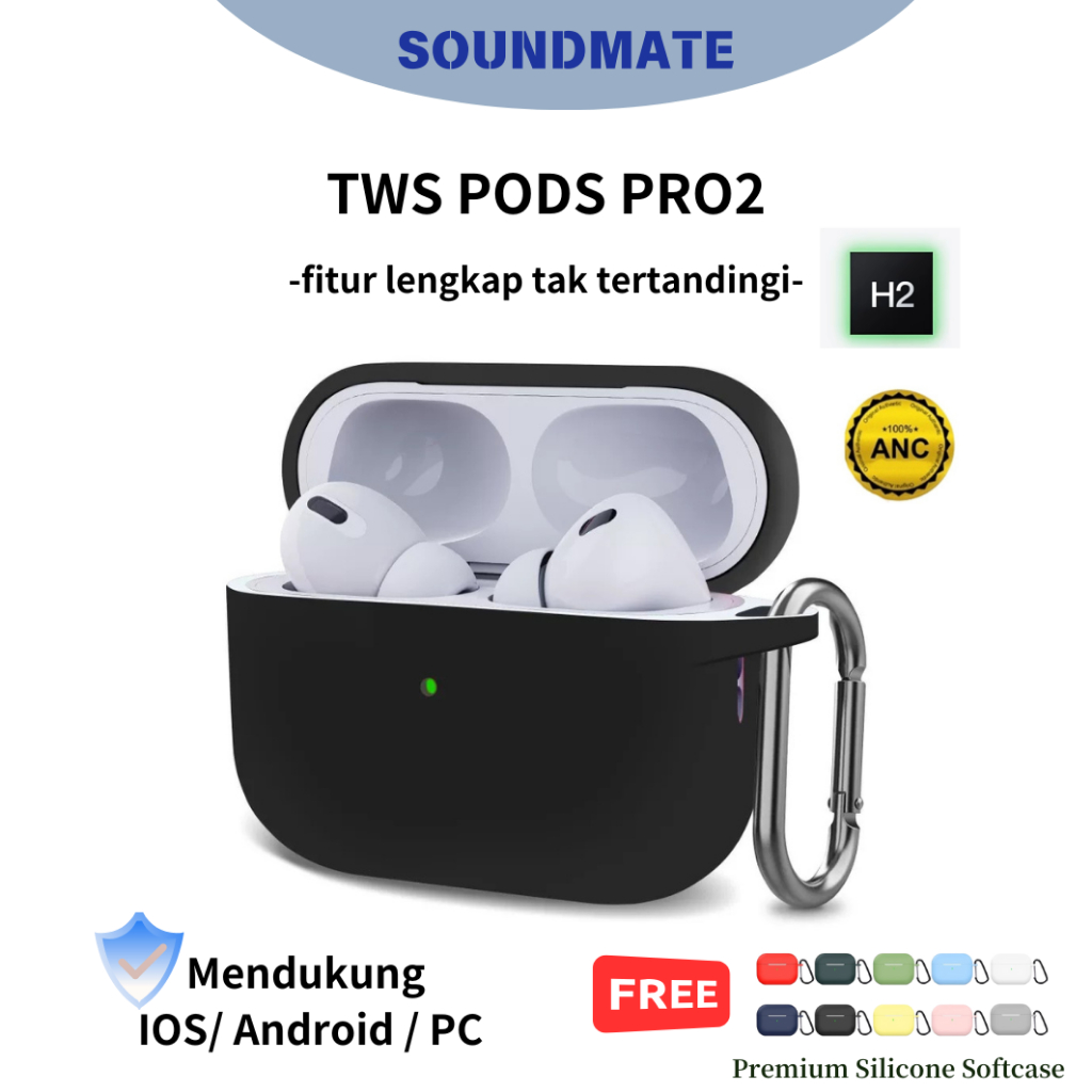 Jual SoundMate Pro 2 ANC TWS Active Noise Canceling Earphone Gaming ...