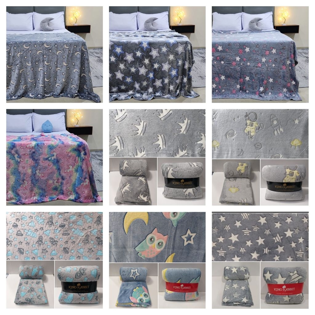 Jual king rabbit thermal blanket glow in the dark | Shopee Indonesia