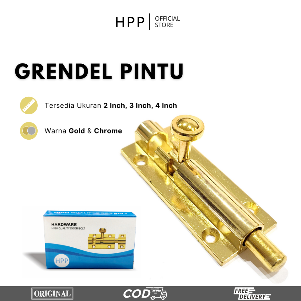 Jual HPP Grendel / Selot Pintu Jendela Rumah 2 Inch - 4 Inch Chrome ...