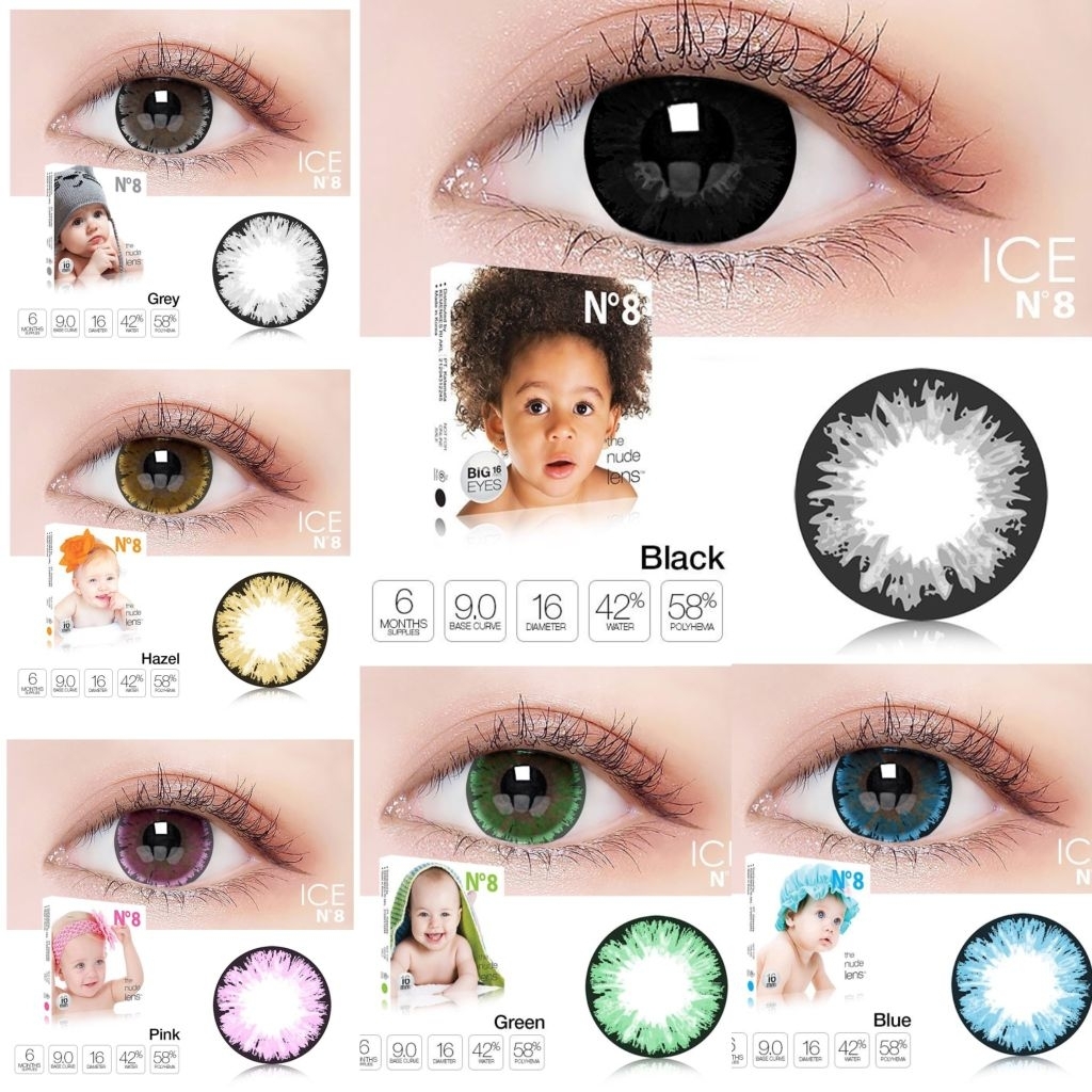Jual Softlens Ice N8 Baby + Free Case | Shopee Indonesia