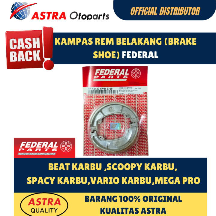 Jual Kampas Rem Beat Scoopy Vario Mega Pro Verza Kampas Rem Federal FP ...