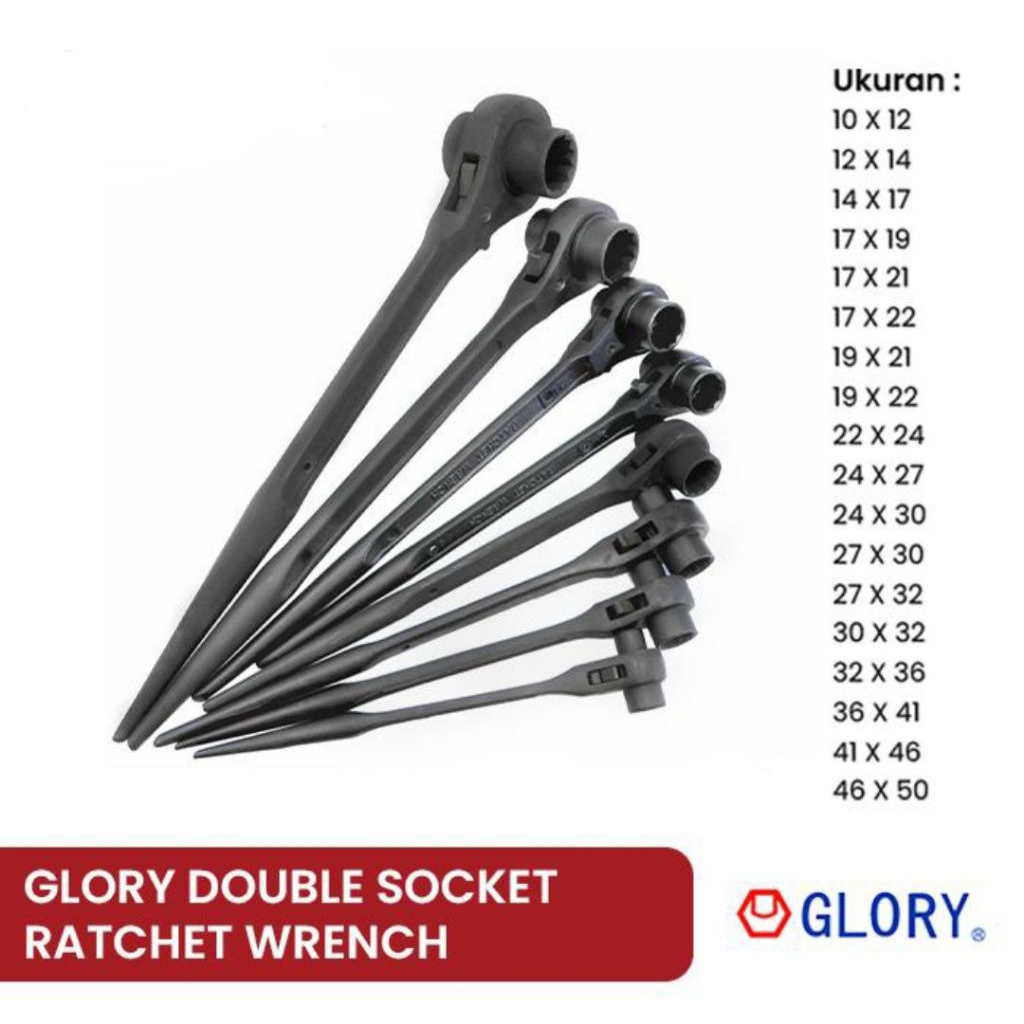 Jual Glory Kunci Ratchet Double Socket 14 x 17mm - Kunci Ratchet ...