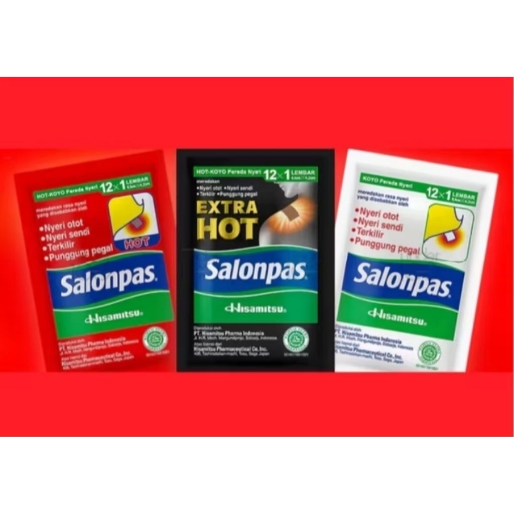 Jual Salonpas Koyo Extra Hot 12x1 Lembar All Varian isi 12 Lembar ...