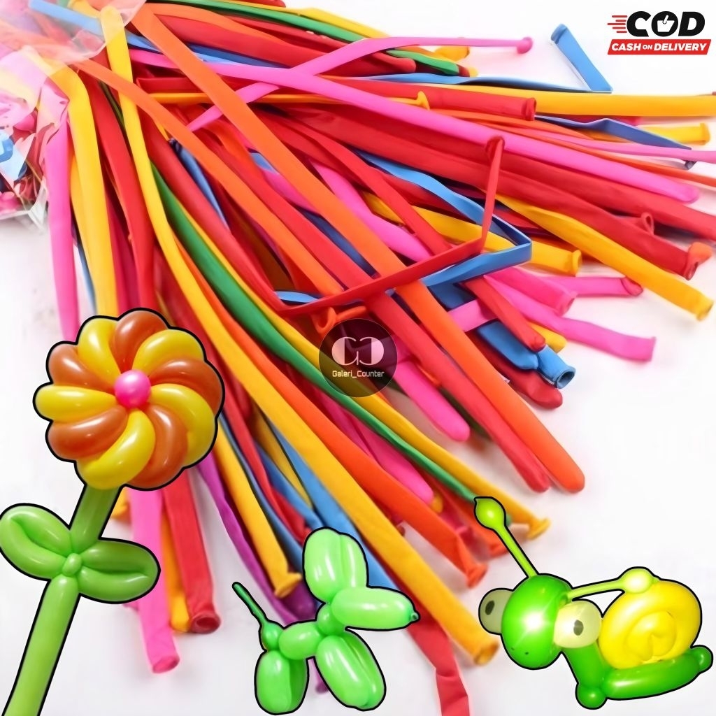 Jual ( 10 Pcs ) Balon Latex Balon Pentil Kecil Balon Model Panjang ...