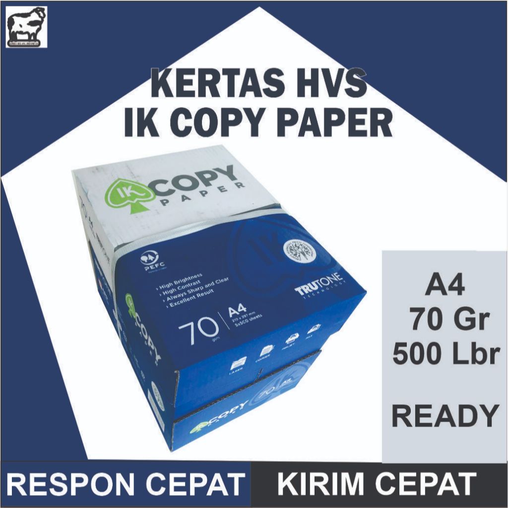 Jual Kertas HVS A4 70 gr, Ik copy paper 1 Box, Kertas A4 Print ...