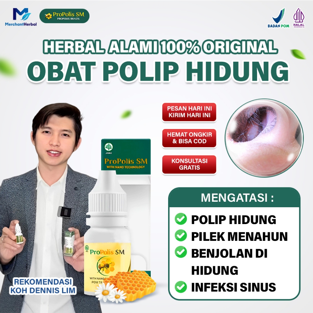 Jual Obat Polip Hidung Sinusitis Menahun Benjolan Di Hidung Radang Sinus Rhinitis Alergi ...