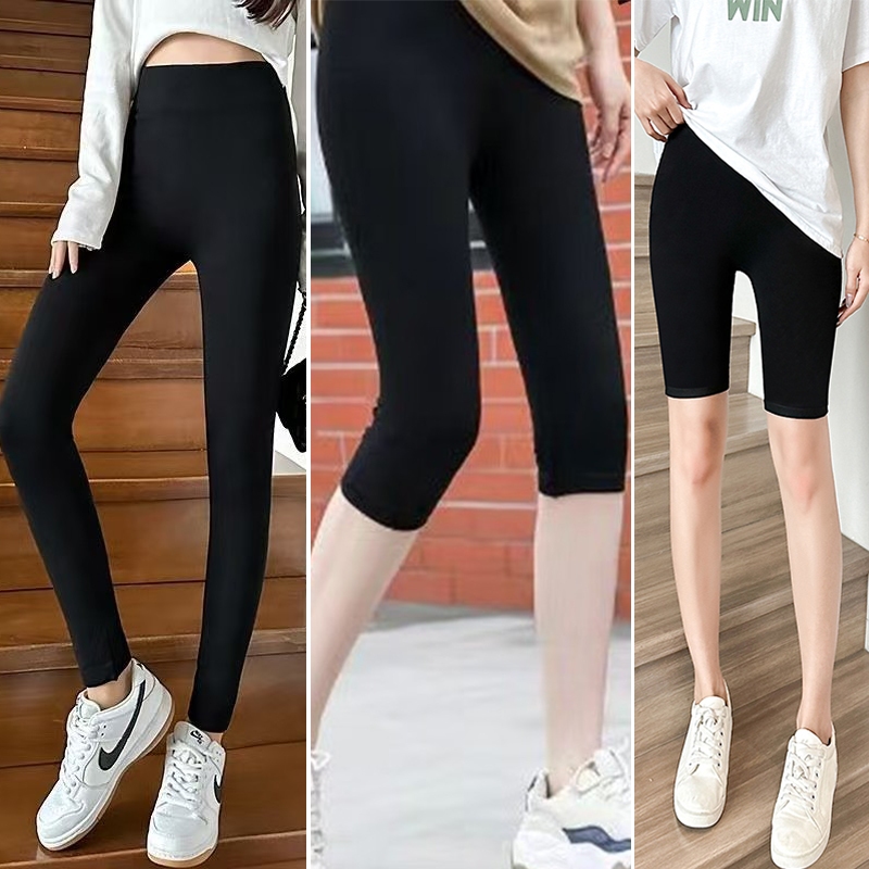 Jual Legging panjang olahraga wanita warna polos elastis tinggi ukuran ...