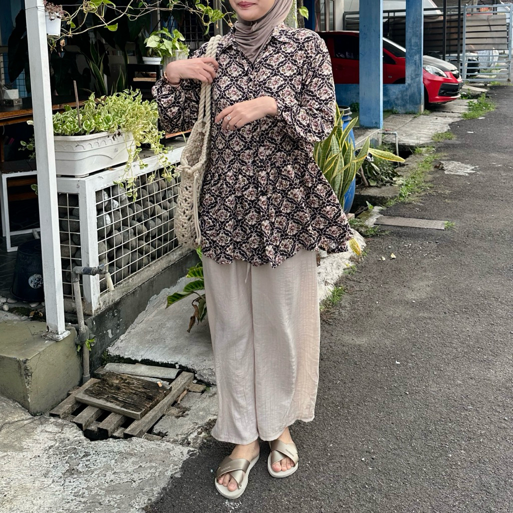Jual Outfix Rayon Blouse - Atasan Semi Tunik Bahan Rayon Adem Busui ...