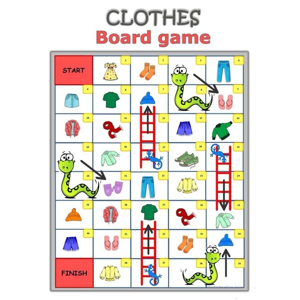 Jual mainan edukasi ular tangga English tema clothes | Shopee Indonesia