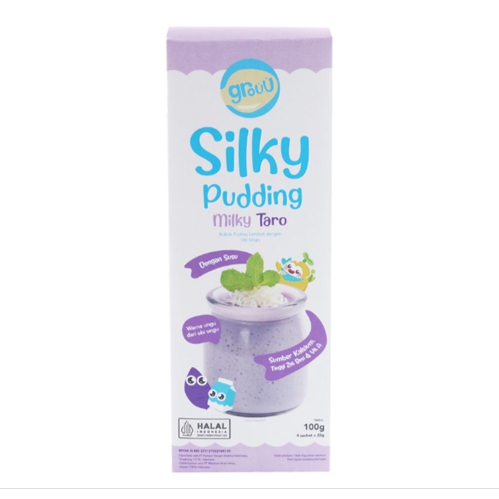 Jual Grouu Silky Puding Instan Bubuk Rasa Milky Taro 100 g | Shopee ...