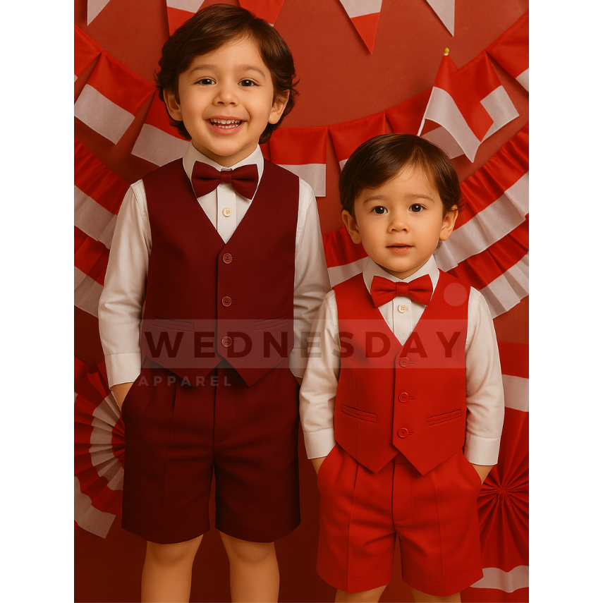 Jual PROMO KEMERDEKAAN - Setelan Rompi Vest Jas & Celana Pendek Anak ...