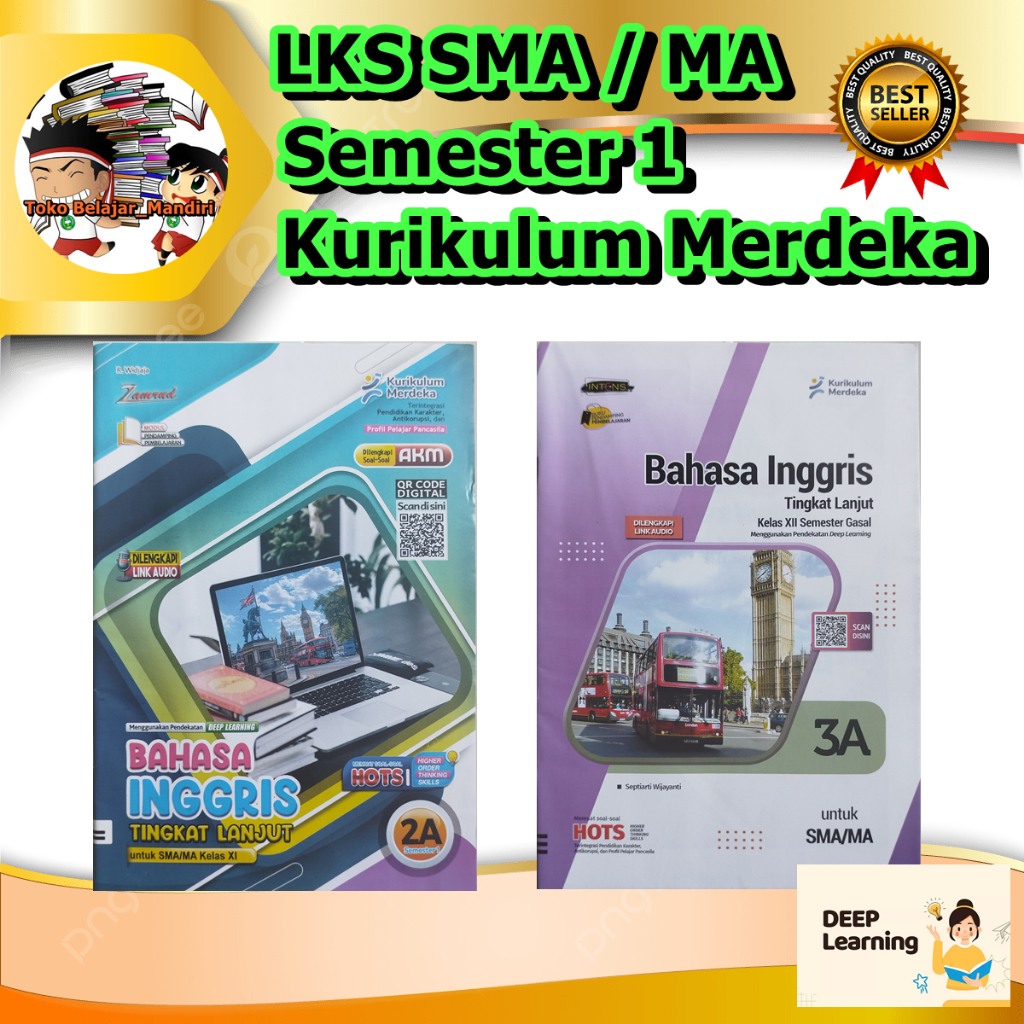 Jual LKS Bahasa Inggris (Tingkat Lanjut) SMA/MA Kelas 11, 12 Semester 1 Kurikulum Merdeka ...