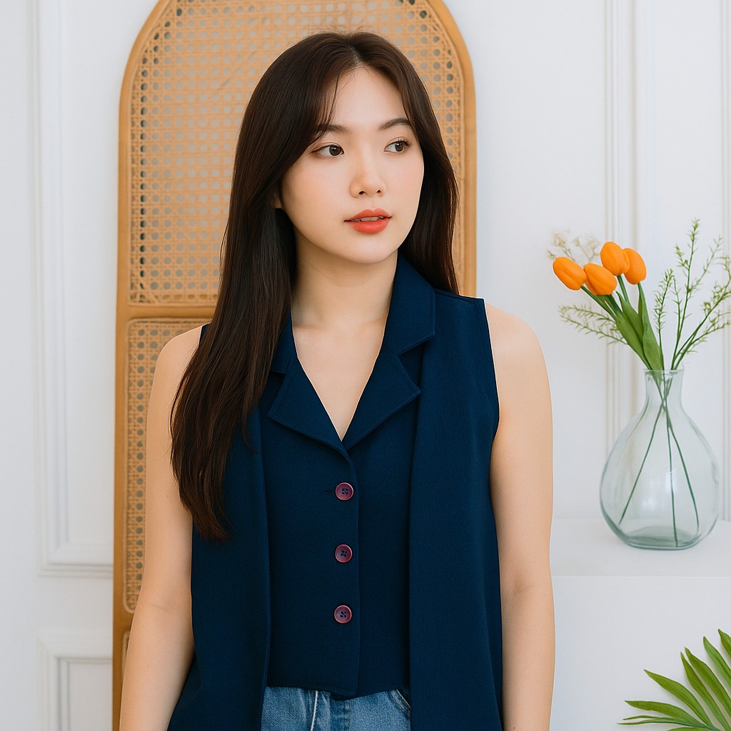 Jual IL - Mecca Atasan Vest Top Outer Formal/Casual Korean Vest Premium Atasan Rompi Korean ...