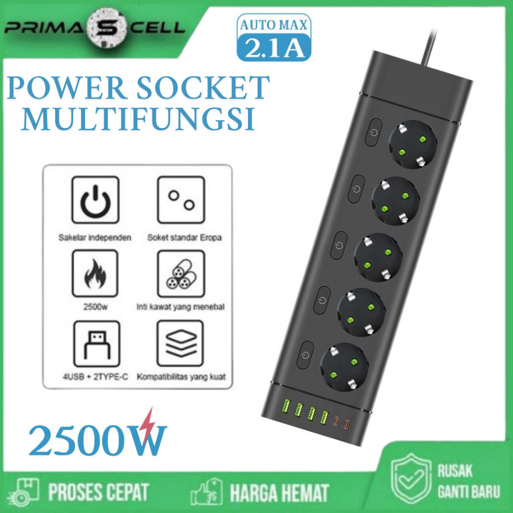Jual 2500W Stop Kontak Saklar independen Stopkontak Kabel Saklar Soket ...