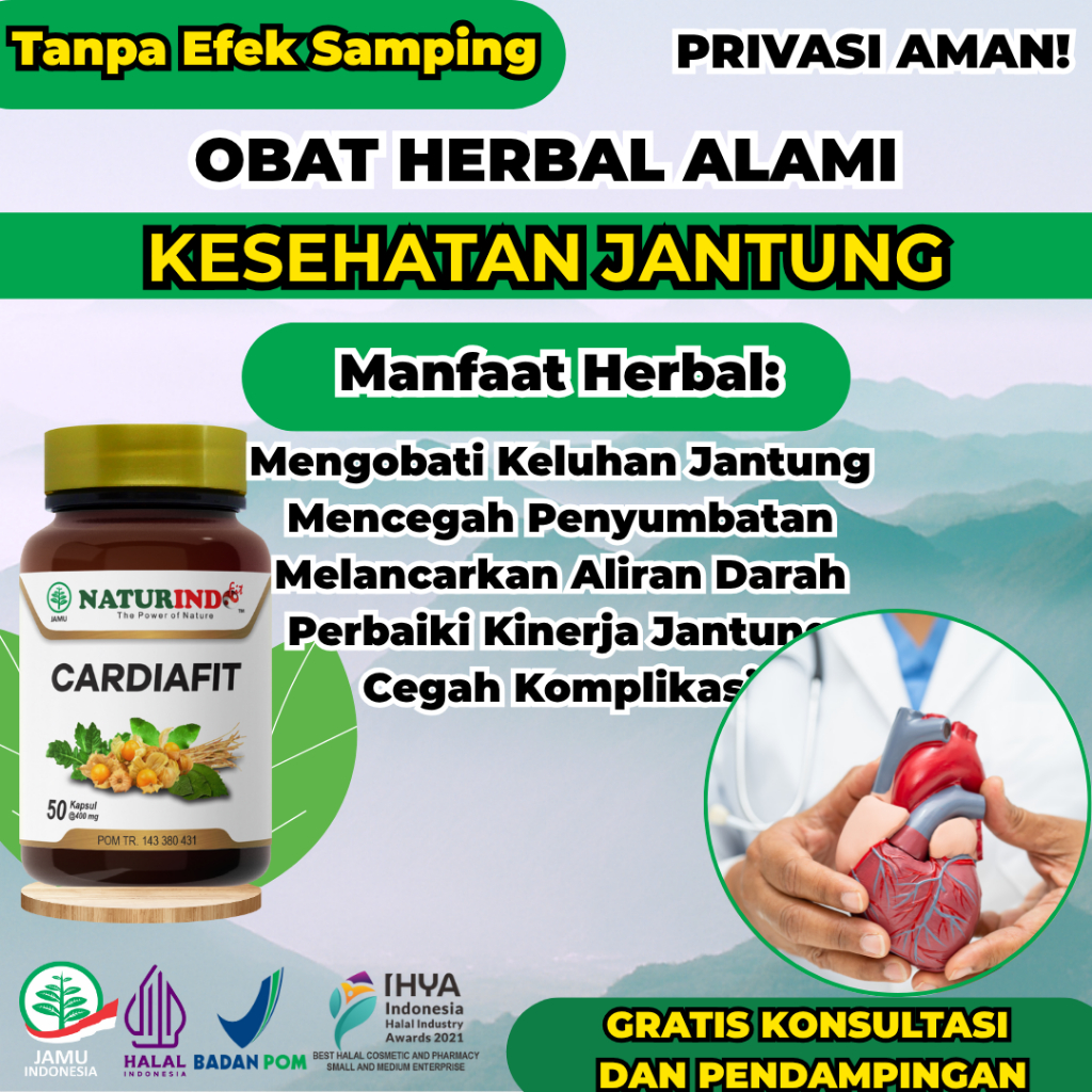Jual Naturindo Cardiafit Obat Herbal Jantung Bengkak Koroner Dada Sesak ...