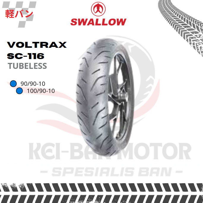 Jual BAN MOTOR SWALLOW VOLTRAX SC 115 SC 116 RING 10 90/90-10 100/90-10 ...