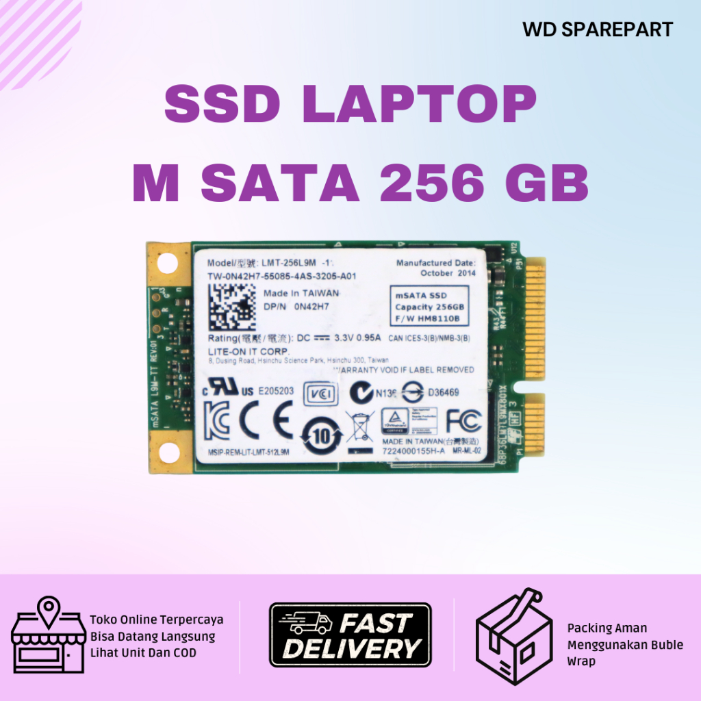 Jual [GARANSI 1 BULAN] SSD M.SATA / MSATA / M SATA 256GB | Seken Berkualitas | Shopee Indonesia