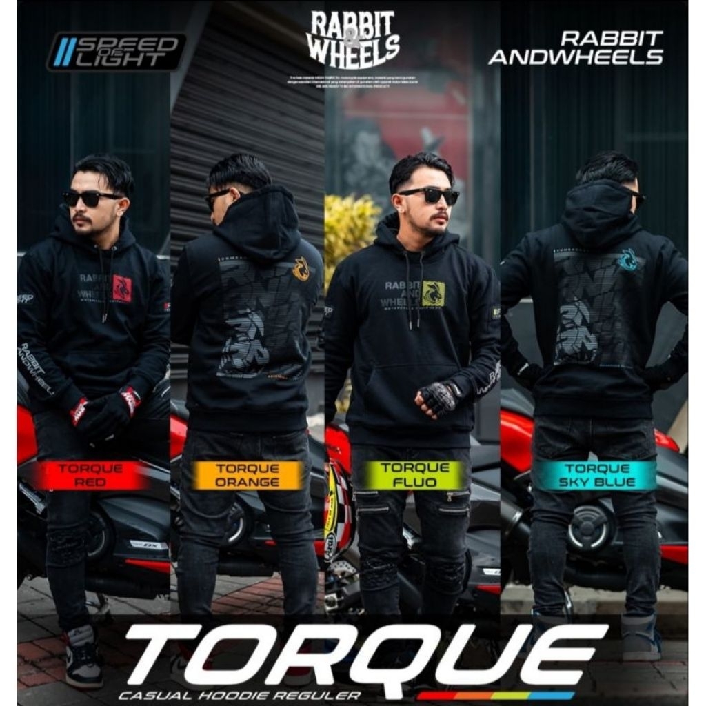 Jual HOODIE MOTOR RABBIT AND WHEELS | TORQUE BLUE RED | EQUINOX | BLACK ...