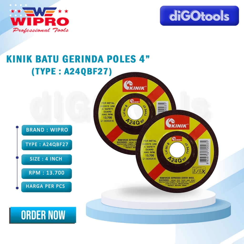 Jual Kinik Batu Gerinda 4x6 mm Grinding Wheel 4" A24Q Mata Gerinda ...