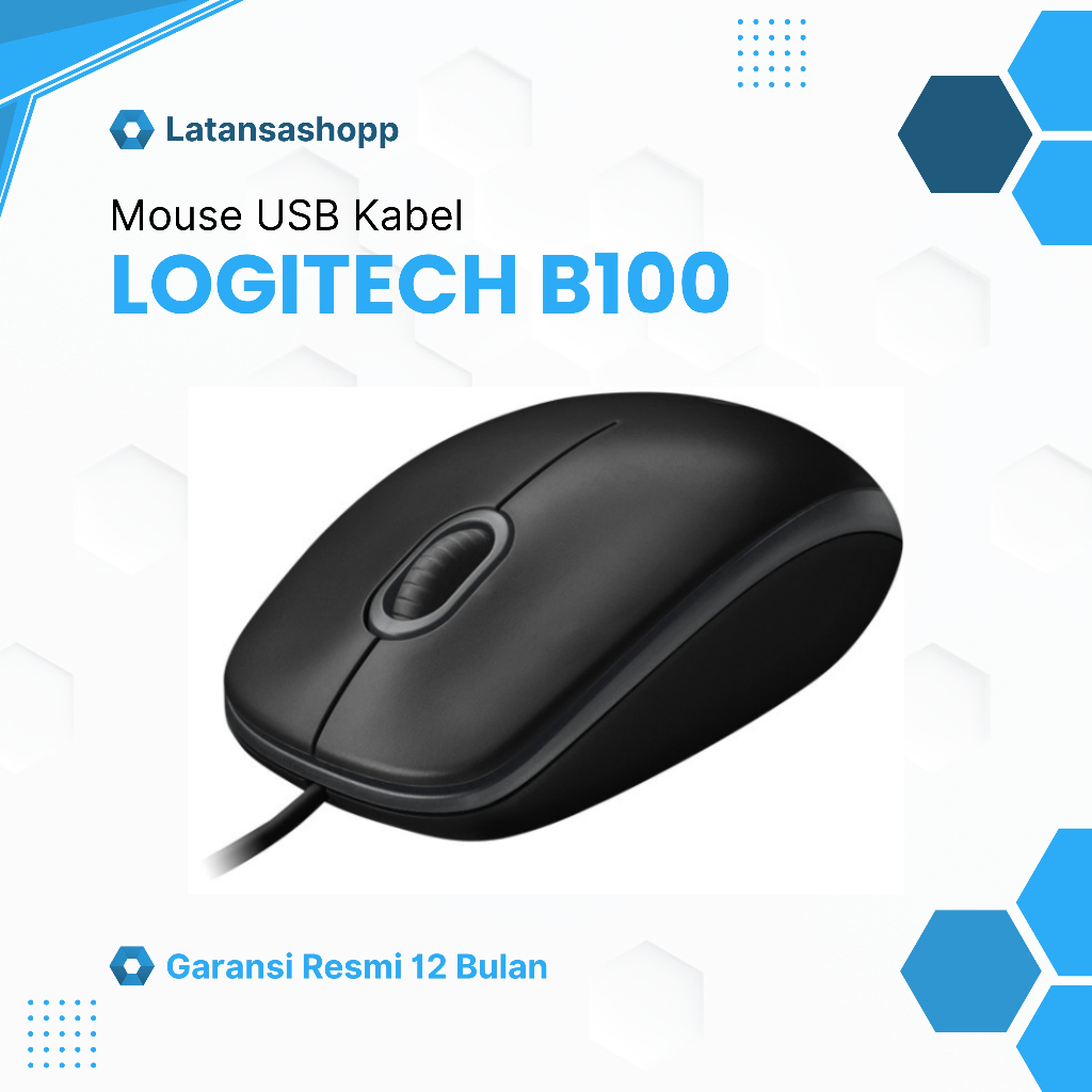 Jual Mouse USB Kabel Logitech B100 Original Garansi Resmi | Shopee ...