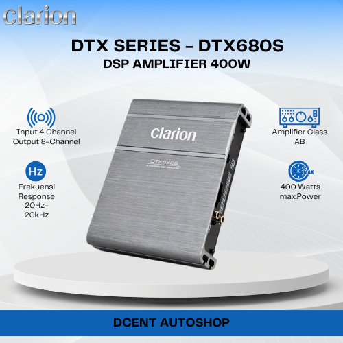 Jual DSP Amplifier Mobil - Clarion DTX Series DTX680S - 8 Channel DSP ...