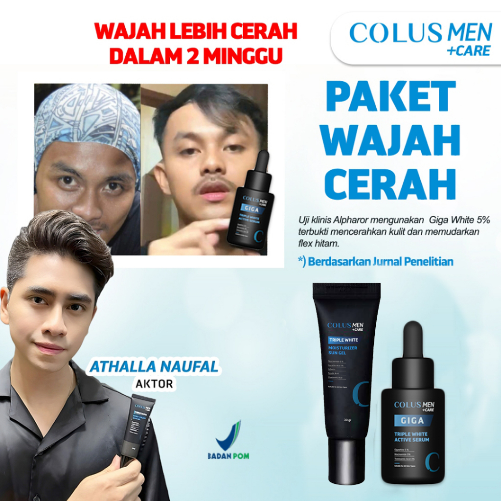 Jual Skincare Pria Pemutih Wajah COLUS Men | Serum Gigawhite 5% ...