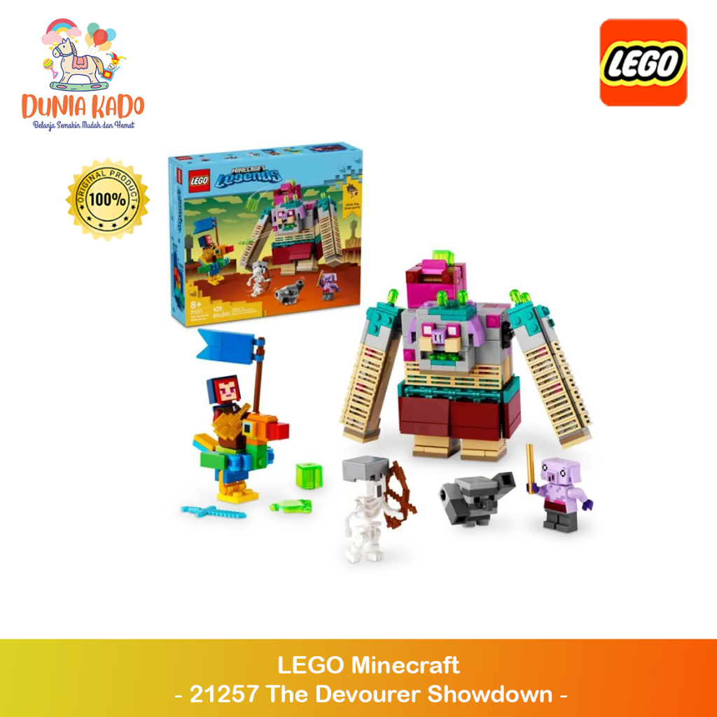 Jual LEGO Minecraft 21257 Legends The Devourer Showdown (420 Pieces) Mainan Balok / Lego ...
