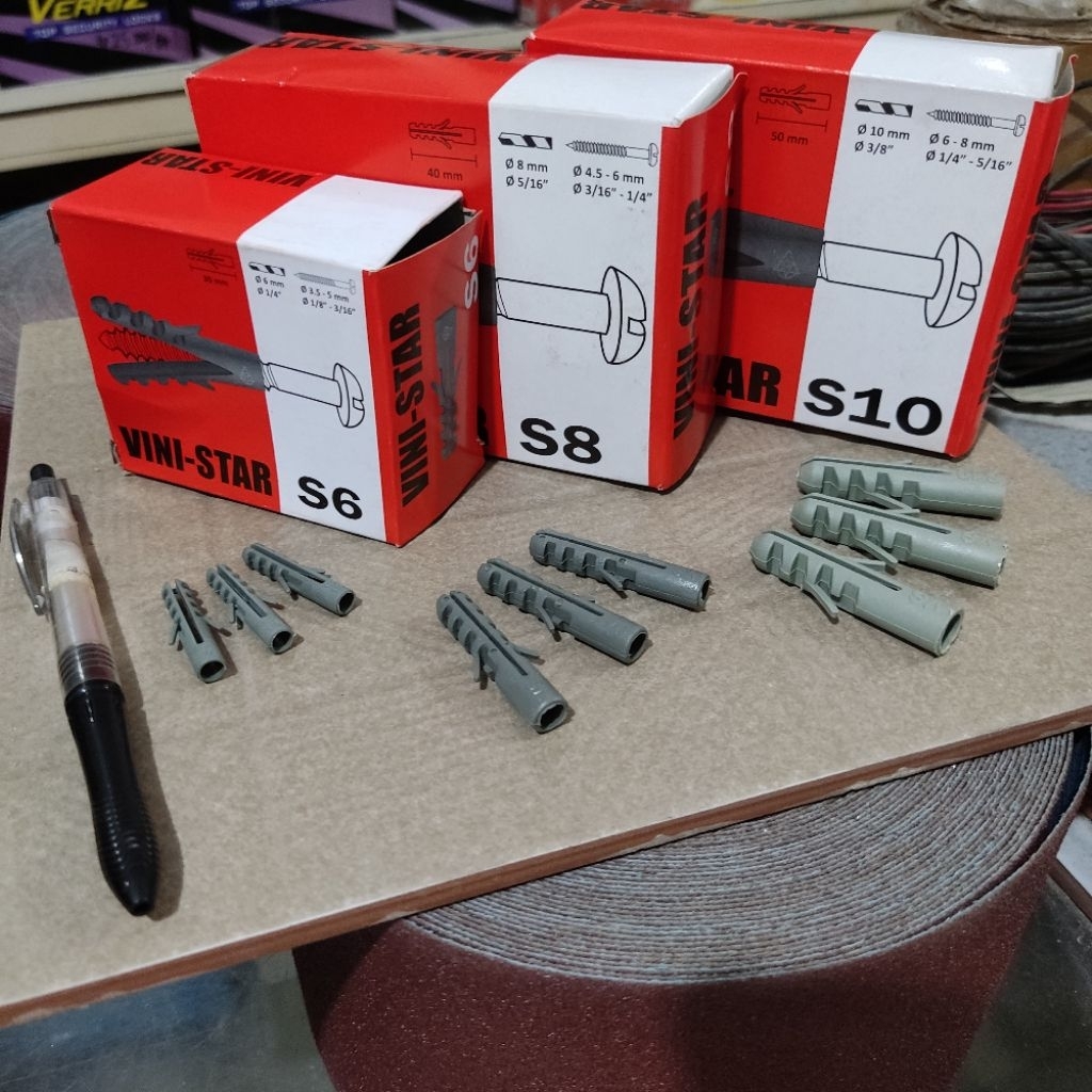 Jual Fischer Plastik Ukuran S6 S8 S10 Fisher Visher Sekrup Plastik | Shopee Indonesia