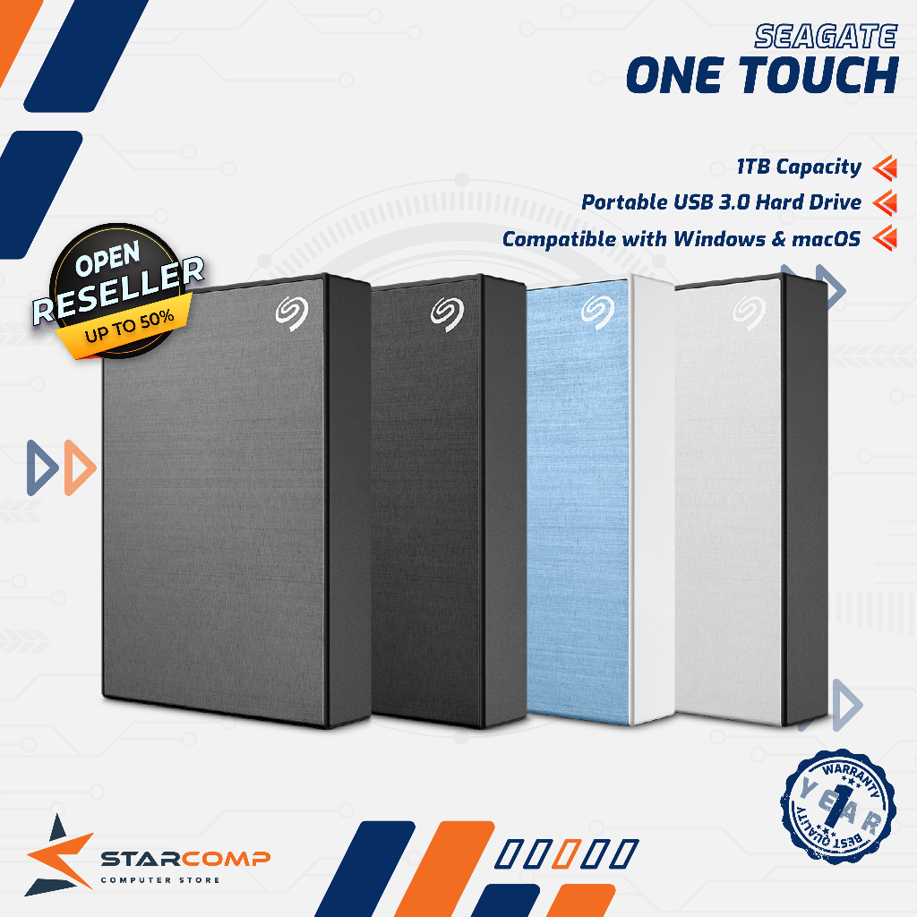 Jual Seagate One Touch Hardisk Eksternal 1TB USB3.0 | Shopee Indonesia