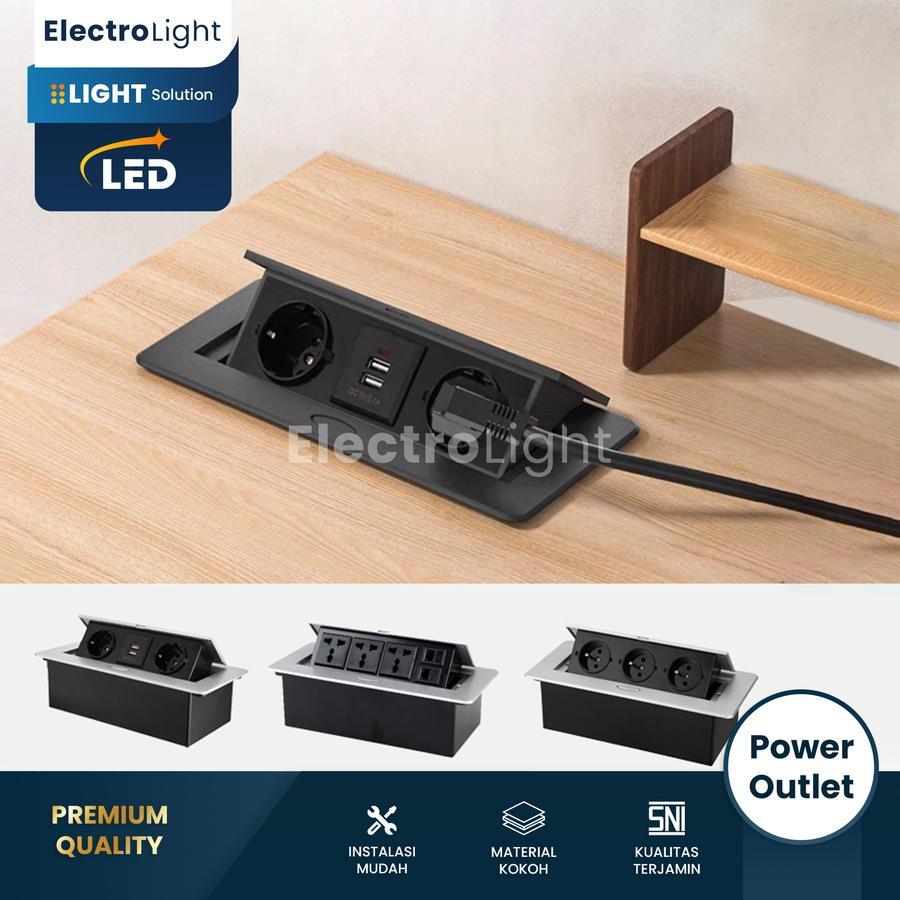 Jual Stop kontak meja pop up 220v usb hdmi power tanam outlet hidden ...