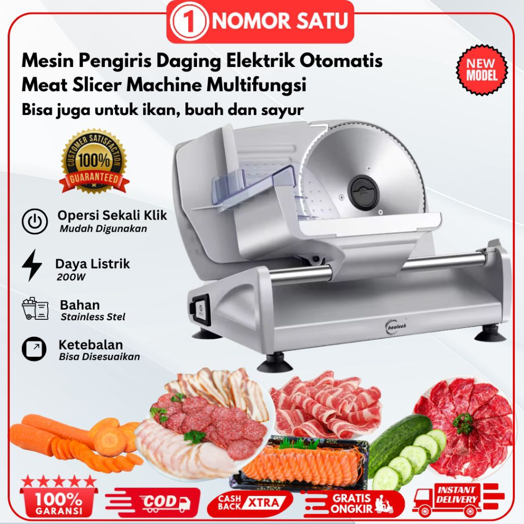 Jual Meat Slicer Mesin Pengiris Daging Otomatis 10inch Food Slicer 250 ...