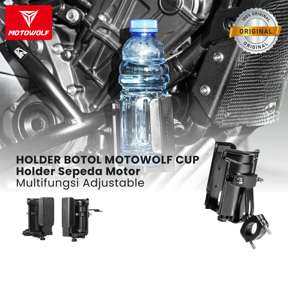 Jual Holder Botol Motowolf Cup Holder Motor Sepeda Multifungsi ...