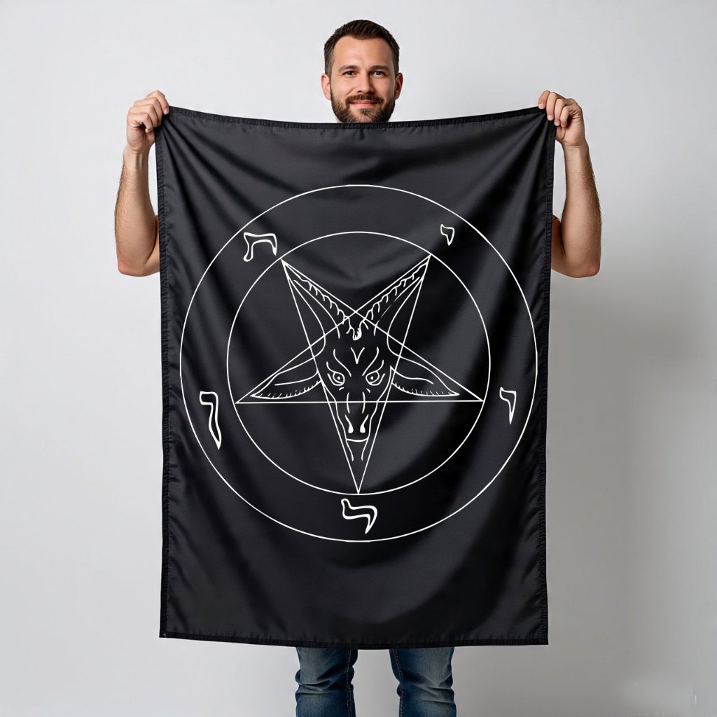 Jual Bendera - Sigil of Baphomet - Pentagram / Poster Flag - wall decor ...