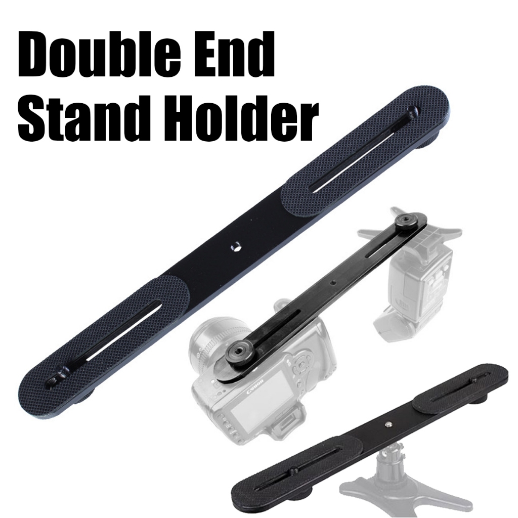Jual Universal Bracket flash Dual Flash Bracket Hot Shoe Bracket Tripod ...