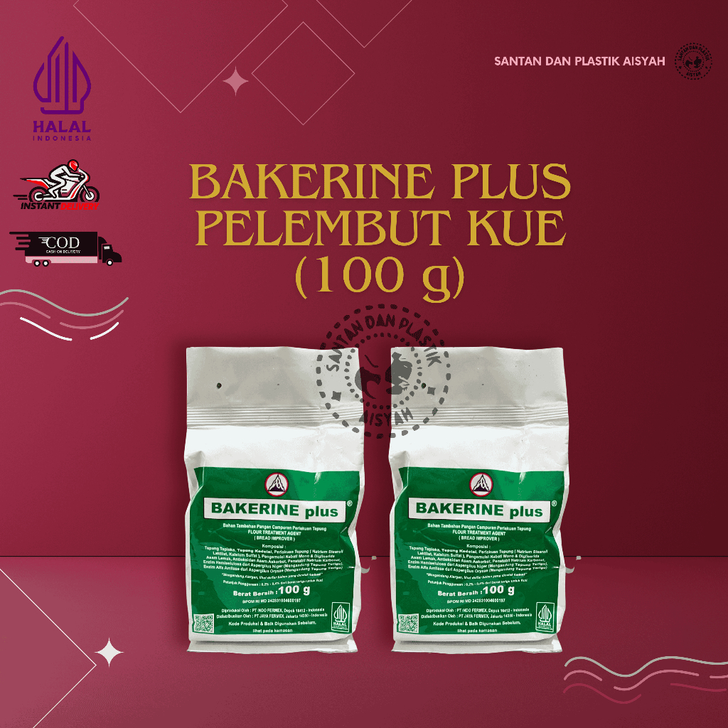Jual BREAD IMPROVER BAKERINE PLUS (100 g) | Shopee Indonesia