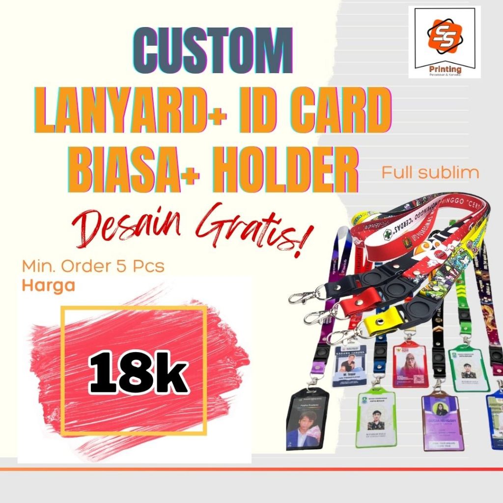 Jual ID CARD BIASA & LANYARD FULL SUBLIM | Shopee Indonesia