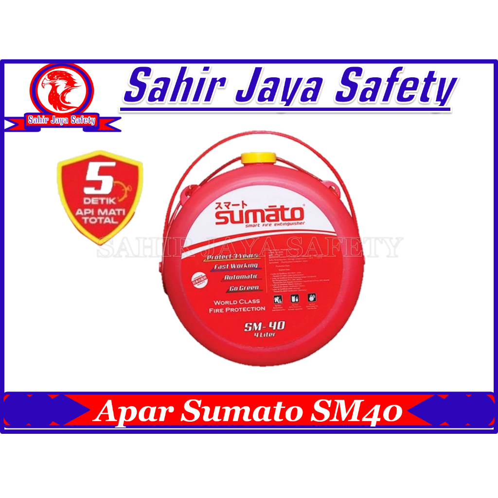 Jual Alat Pemadam Api Ringan Apar Otomatis Garansi 3 Tahun Sumato SM 40 ...