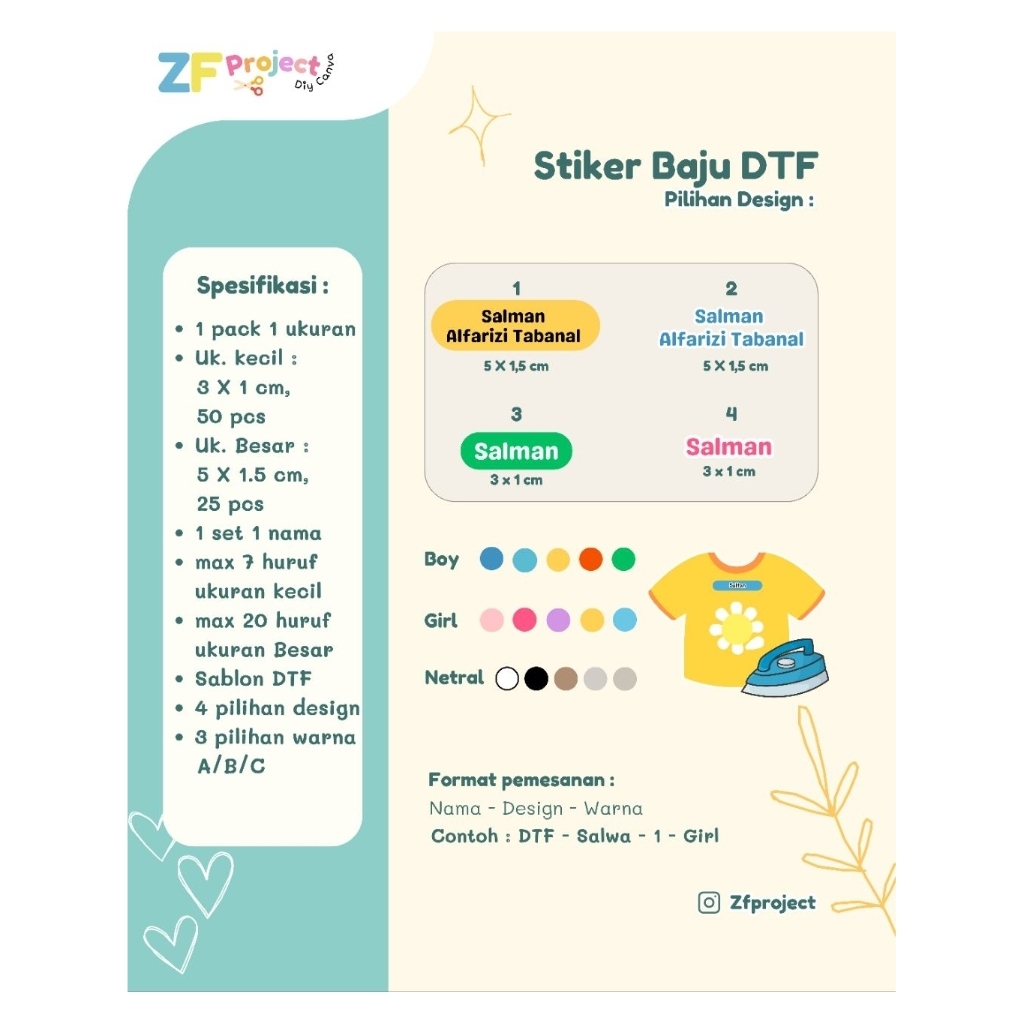 Jual Stiker Baju DTF | Shopee Indonesia