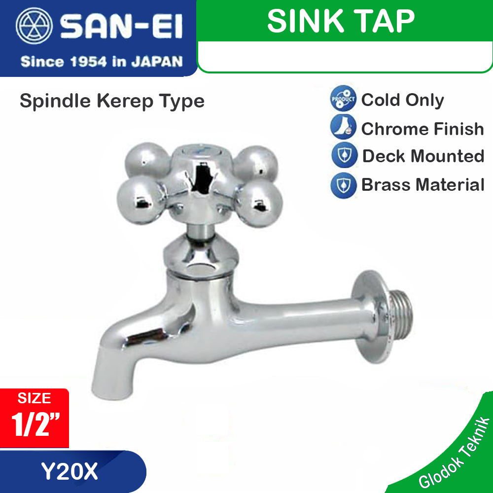 Jual San-Ei Kran Air - Kran Tembok Sink Tap Y 20 X | Shopee Indonesia