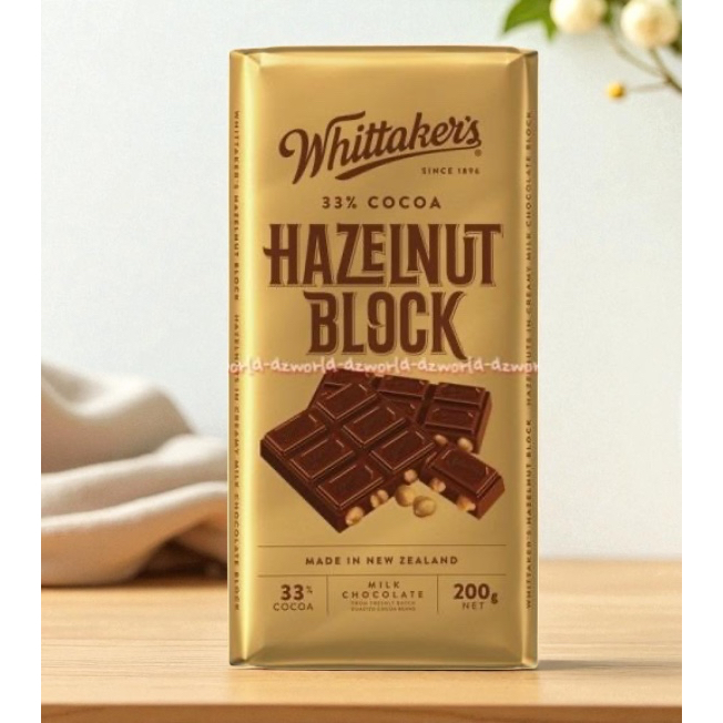 Jual Whittaker's Hazelnut Block 200gr Cokelat Whittakers Witakers ...