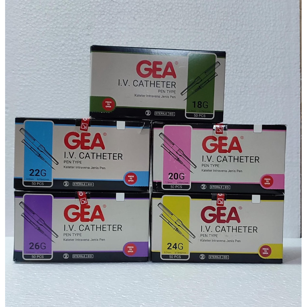 Jual Intra Venous Catheter /ABOCAT GEA 18G , 20G , 22G , 24G , 26G isi ...