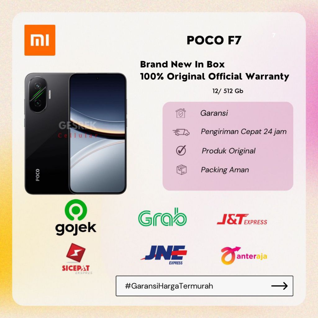 Jual Xiaomi Poco F7 5G 12/512GB - Garansi RESMI | Shopee Indonesia