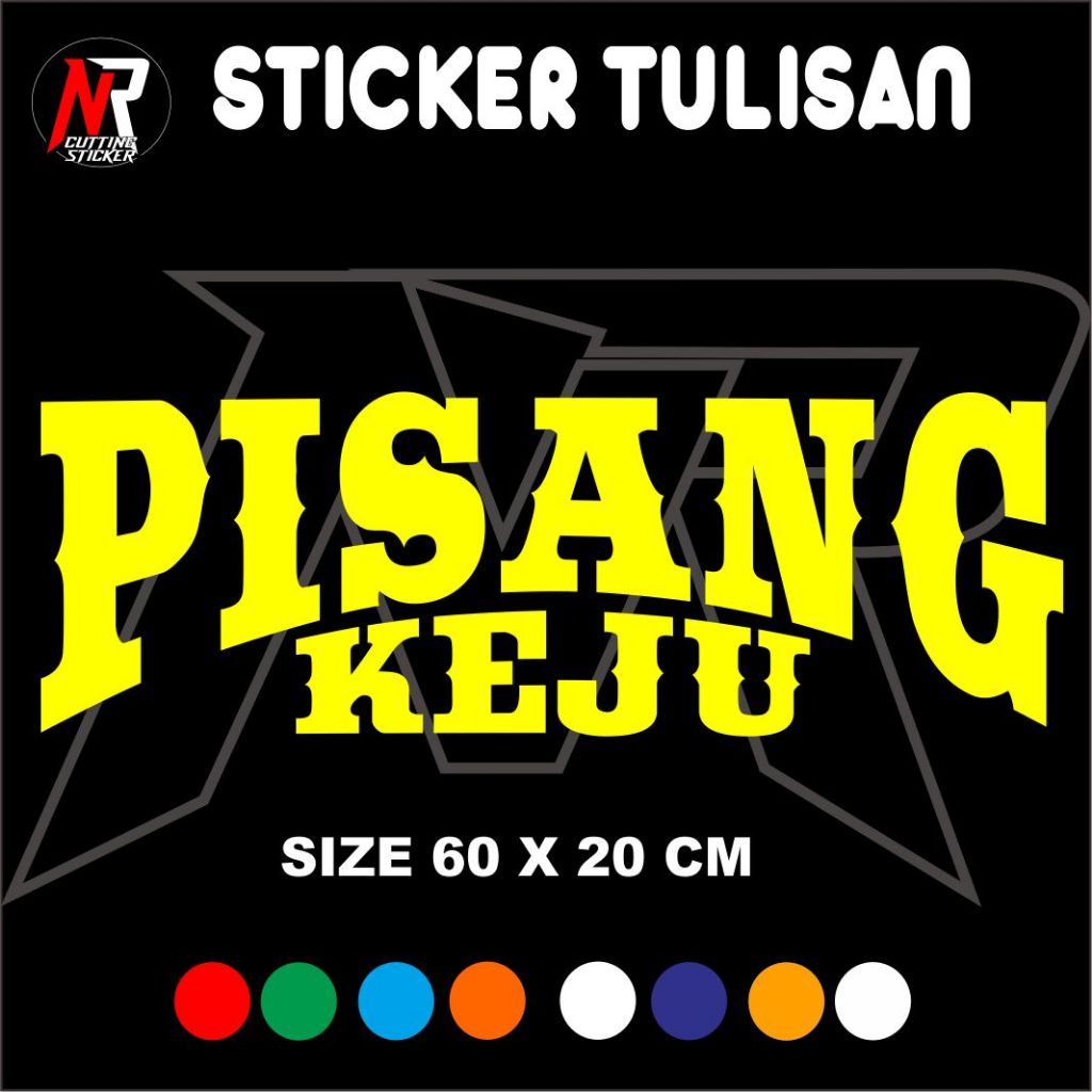 Jual STICKER PISANG KEJU STICKER TULISAN UNTUK NAMA JUALAN DI GEROBAK ...