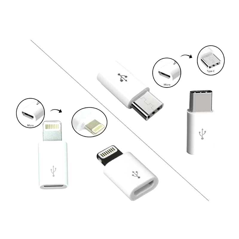 Jual Konektor Micro USB to Type C Converter Sambungan Micro to Type C ...