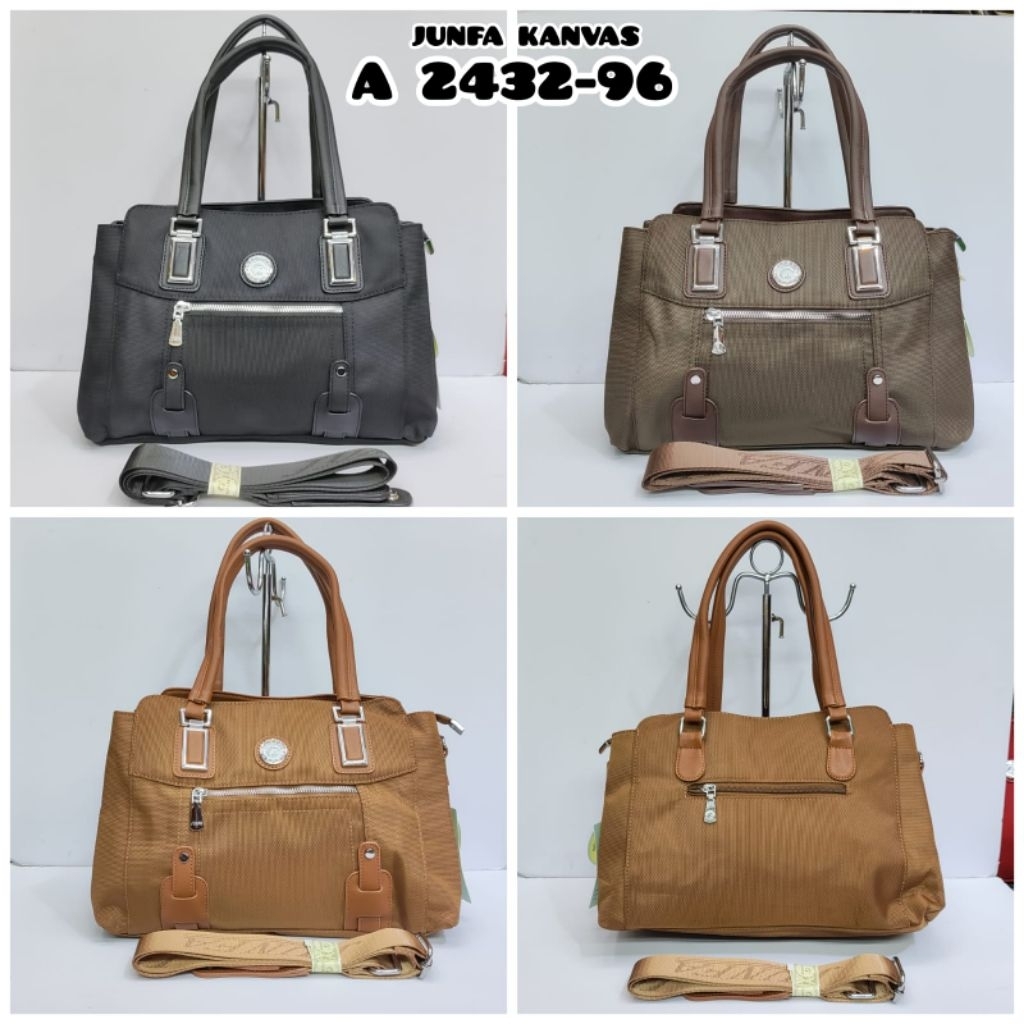 Jual TAS SELEMPANG JUNFA 3 RUANG 2432-96 BAHAN KANVAS TAS WANITA | Shopee Indonesia