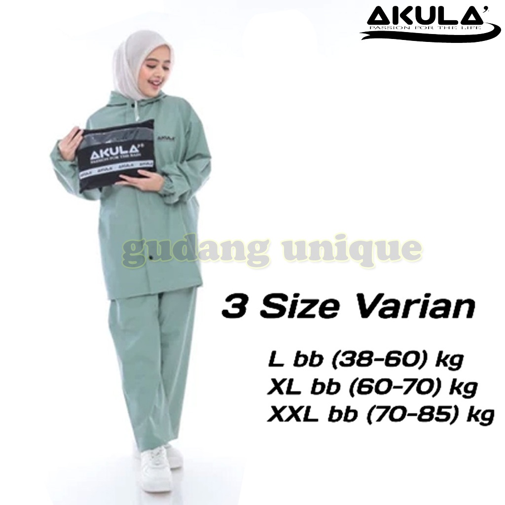 Jual JAS HUJAN RAINCOAT MANTOL Setelan PRIA WANITA BY AKULA asli Anti Rembes Awet | Shopee Indonesia