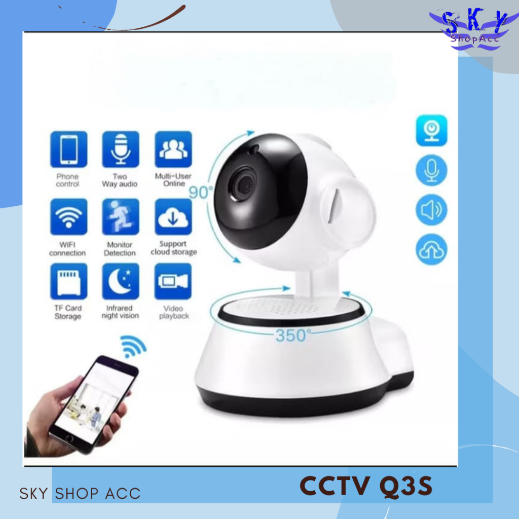 Jual CCTV Q3S Smart Kamera WIFI V380 PRO | Shopee Indonesia