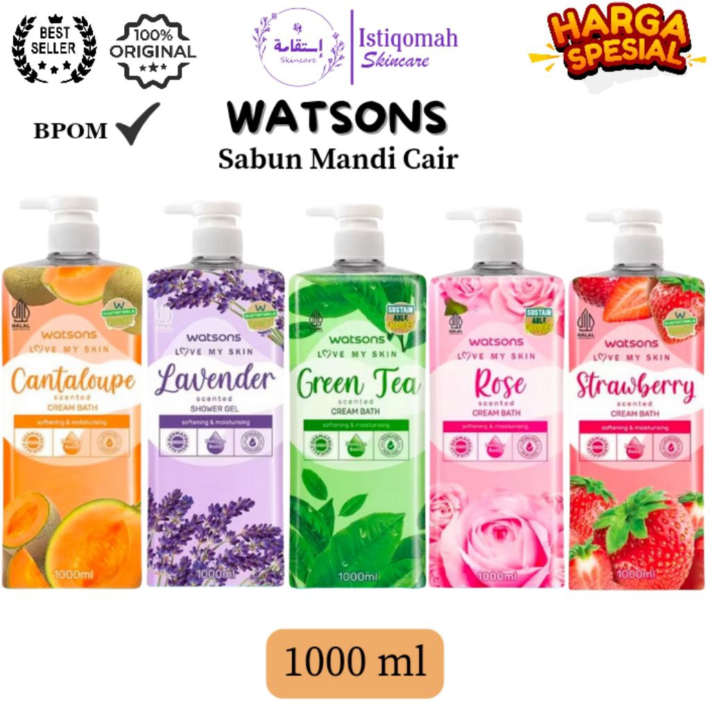 Jual WATSONS SCENTED CREAM BATH 800ml - 1000 ml | Sabun mandi cair ...