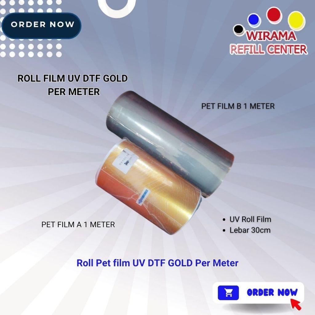 Jual Roll Pet film UV DTF GOLD Per Meter | Shopee Indonesia
