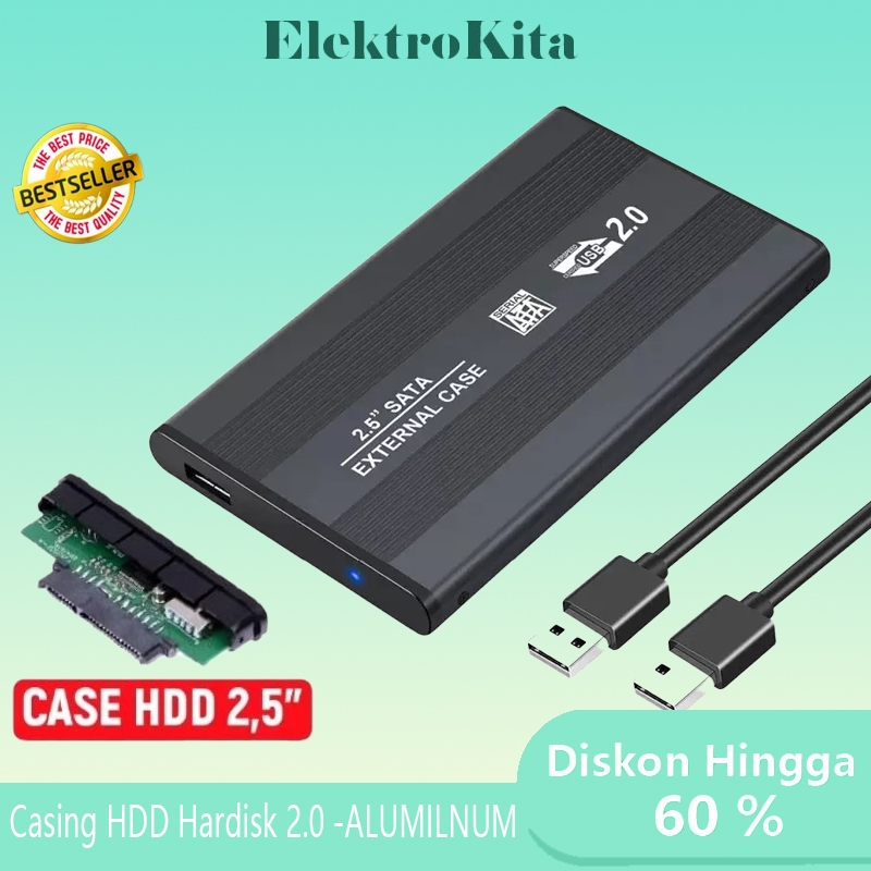 Jual Aluminium Casing HDD Hardisk 2.5 Inch Sata External Case USB 2.0 Casing Hardisk | Shopee ...